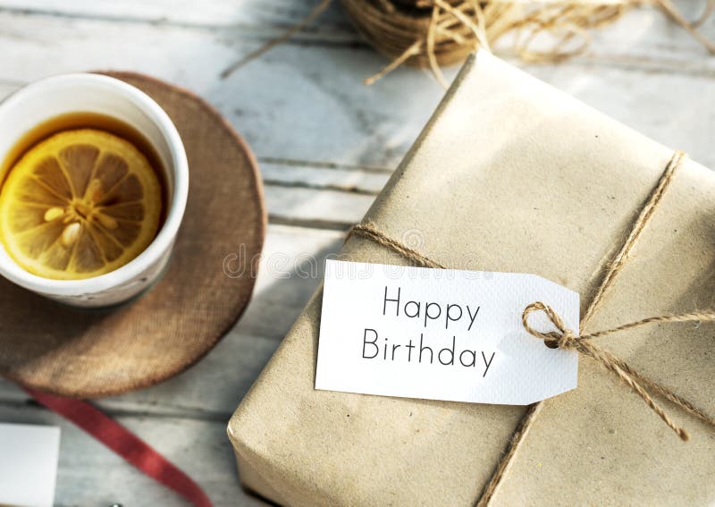 Happy Birthday Message Sign Concept Stock Image - Image of objects ...
