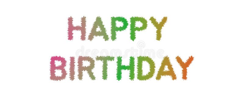 Happy Birthday Message with Various Borders Stock Illustration ...