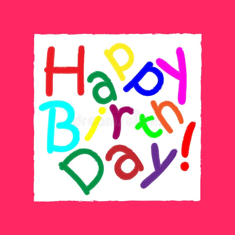 Happy Birthday Blue Greeting Card for Boys, Broken Text, Square Stock ...