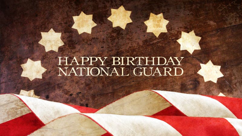 Happy Birthday National Guard. Stars Stock Photo - Image of america ...
