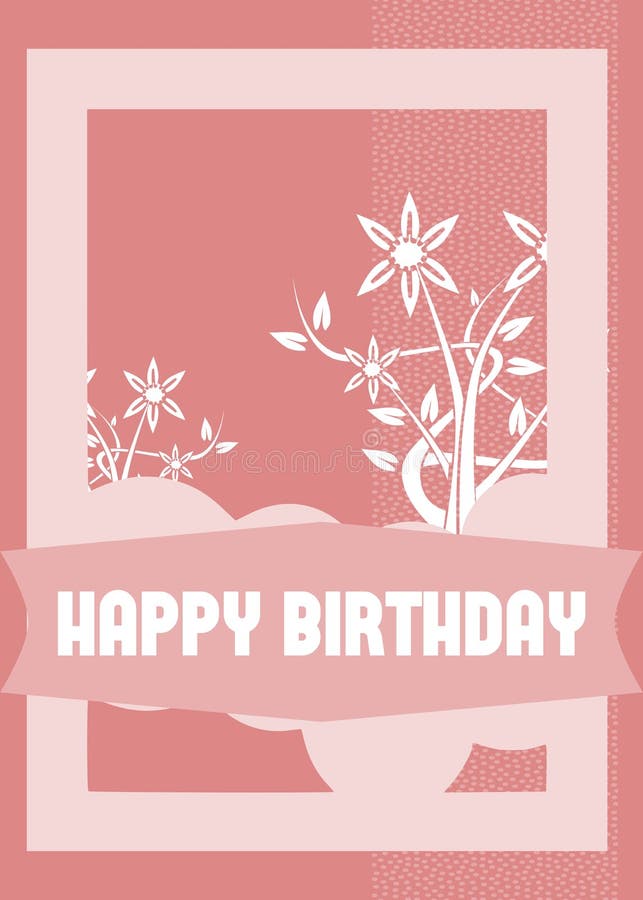 Nice Happy Birthday Greeting Card Isolated Stock Illustration ...