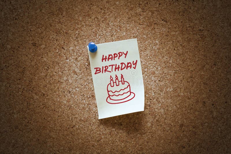146 Sticky Note Happy Birthday Message Stock Photos - Free & Royalty ...