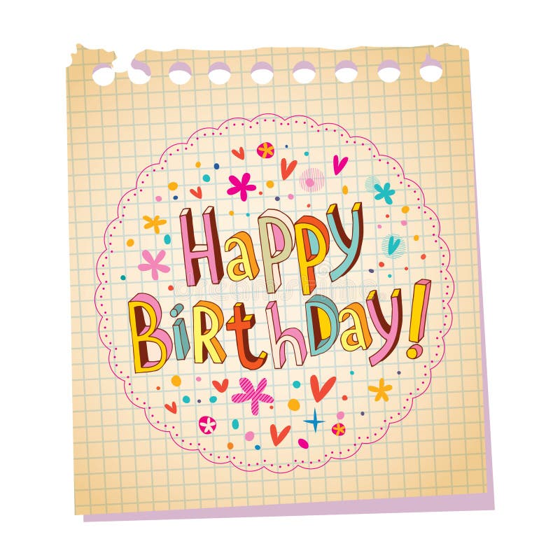 Birthday Notepad Stock Illustrations – 1,461 Birthday Notepad Stock ...