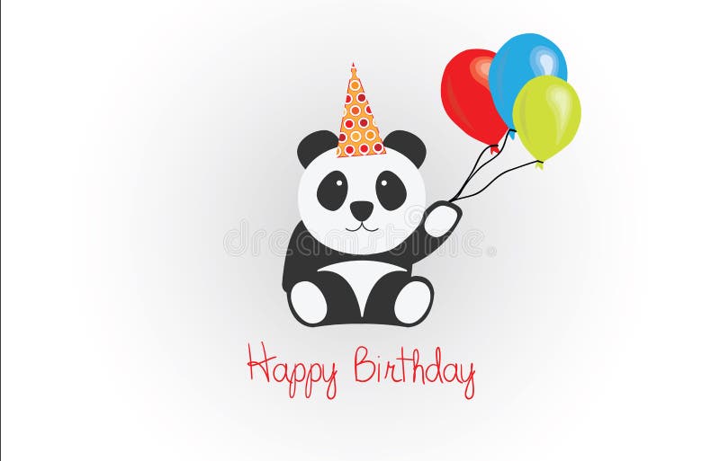 Happy Birthday Panda Vector Stock Vector - Illustration of baby, card ... Happy Birthday Panda Vector Stock Vector - Illustration of baby, card ...