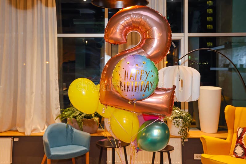 Happy Birthday Party stock photo. Image of child, helium - 238043074