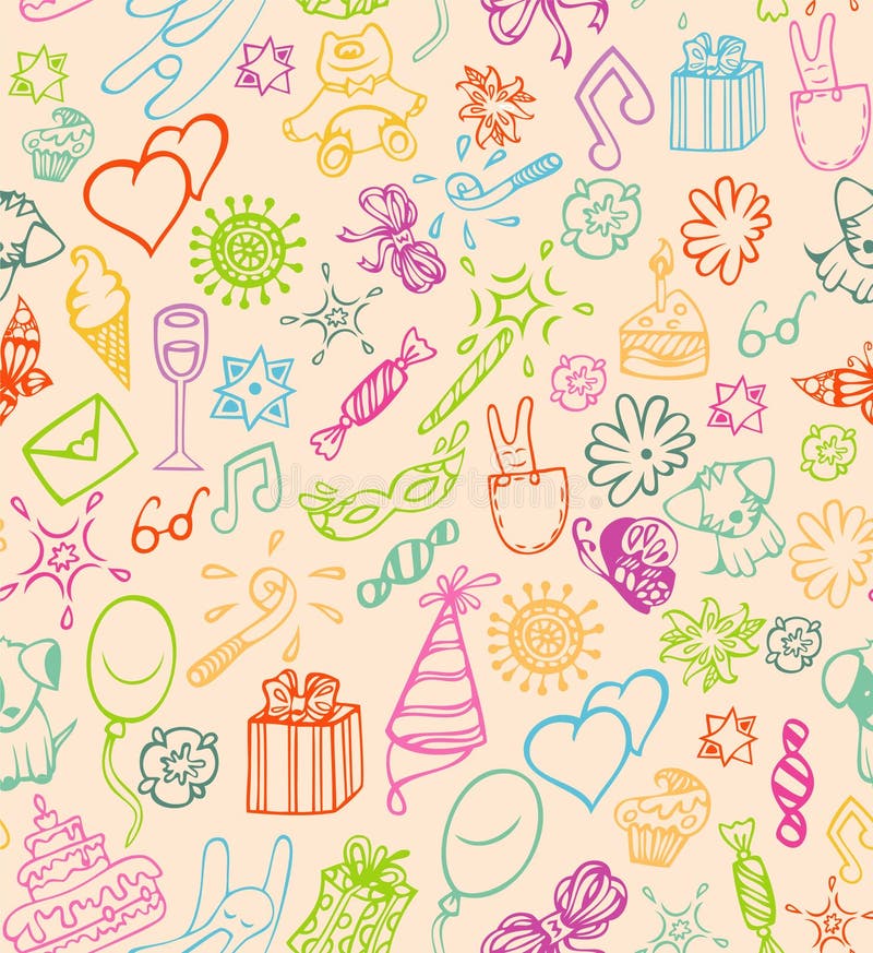 Happy birthday pattern stock vector. Illustration of pattern - 18299603