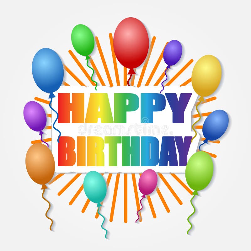 Happy Birthday Pop Art Style Decor, Stock Vector Illustration Stock ...