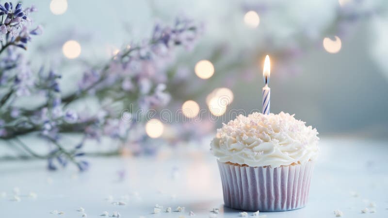 Happy Birthday Background with Balloons in Purple Stock Photo - Image ...