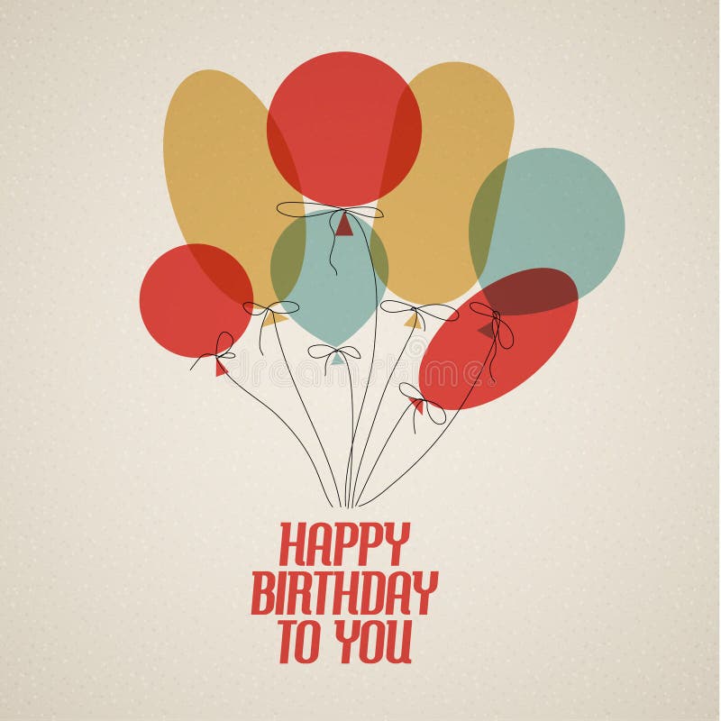 Birthday Happy Illustration Retro Vector Stock Illustrations – 72,124 ...