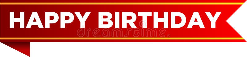 Happy birthday ribbon stock vector. Illustration of advertisement ...