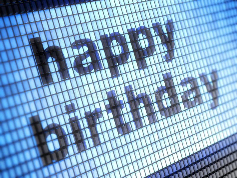 Happy Birthday Computer Screen Stock Illustrations – 781 Happy Birthday ...