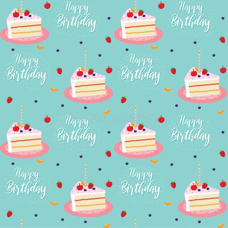 Happy Birthday Seamless Pattern on Black Color Background Stock Vector ... Happy Birthday Seamless Pattern on Black Color Background Stock Vector ...