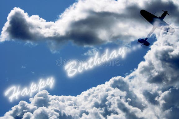 Happy Birthday Airplane Stock Illustrations – 1,783 Happy Birthday ...