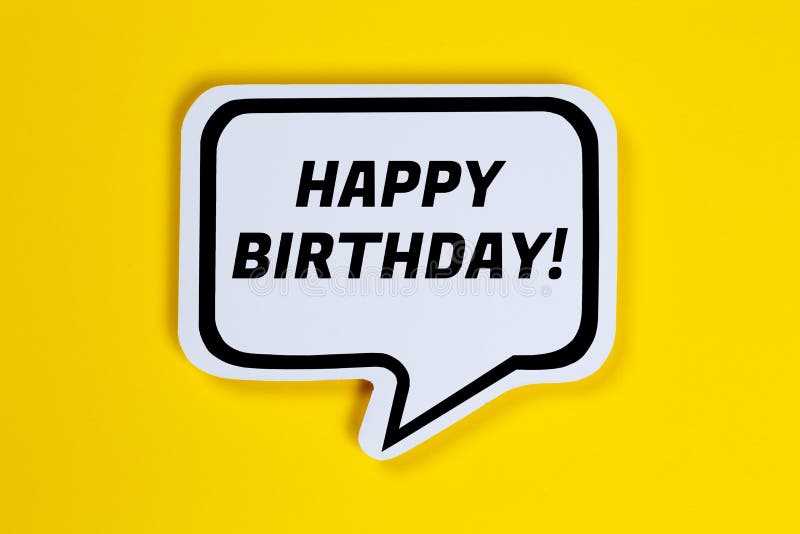 Happy Birthday Speech Bubble Communication Concept Talking Saying Stock ...