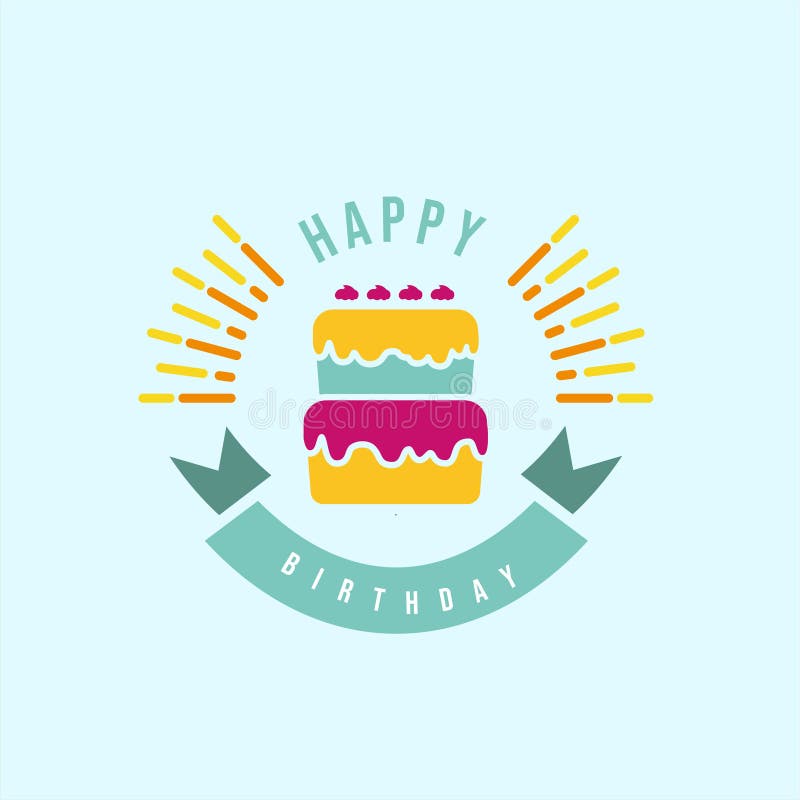 Happy Birthday Sticker Label Vector Ilustration Stock Vector ...