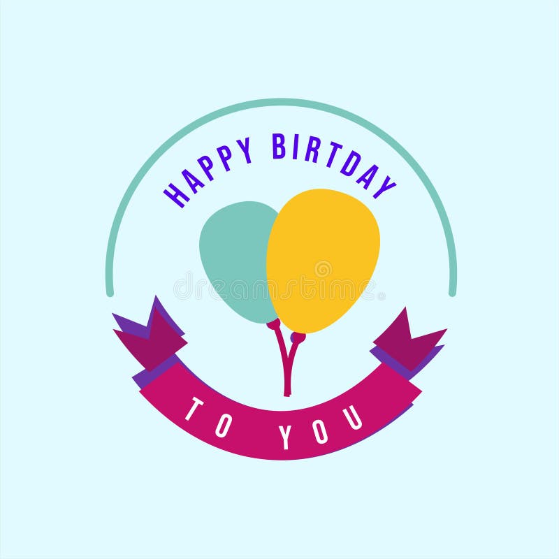 Happy Birthday Sticker Label Vector Ilustration Stock Vector ...
