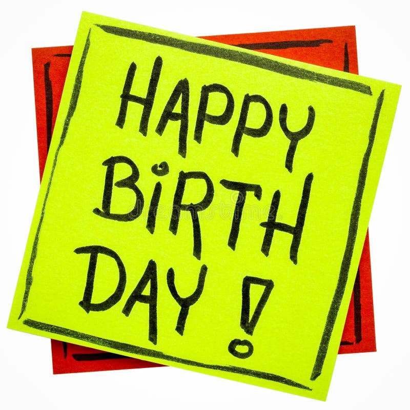183 Happy Birthday Sticky Note Stock Photos - Free & Royalty-Free Stock ...