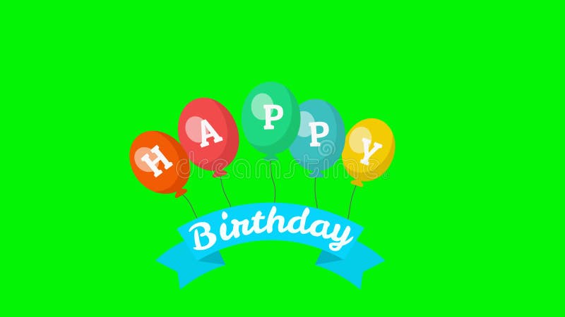 Happy Birthday Text 4K Animation Movie Stock Video - Video of birth ...