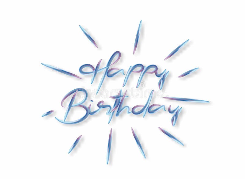 Happy Birthday Text Made of Handwriting Vector Design Element Stock ...