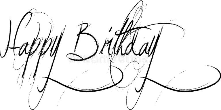 Happy Birthday Script Stock Illustrations – 12,670 Happy Birthday ...