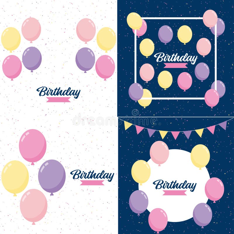 Happy Birthday Text with a Rainbow Gradient and a Geometric Pattern ...