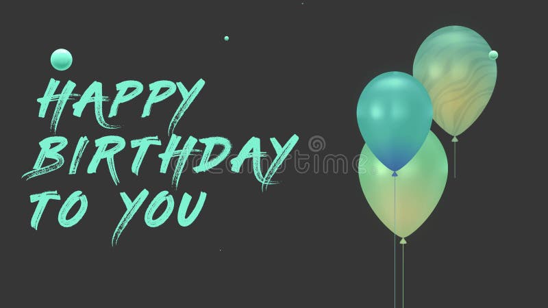 Happy Birthday To You with Balloon and Animated Background for Birthday ...