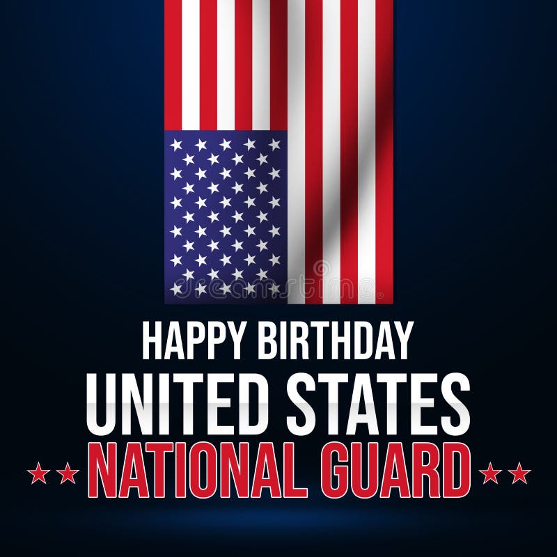 Happy Birthday United States National Guard Federal Holiday Backdrop
