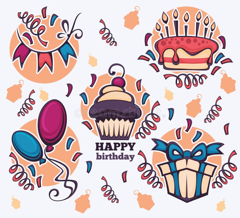 Happy birthday stock vector. Illustration of elegance - 59298639