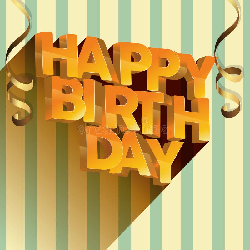 Happy Birthday Vector Greeting Card Design for Invitations and ...