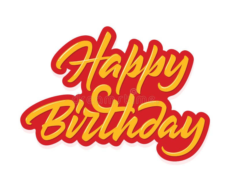 Happy Birthday vector text stock vector. Illustration of holiday ...