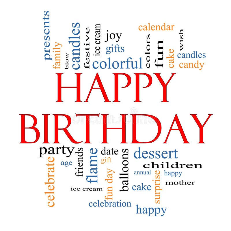 Happy Birthday Word Cloud Concept Stock Illustrations – 1,166 Happy ...