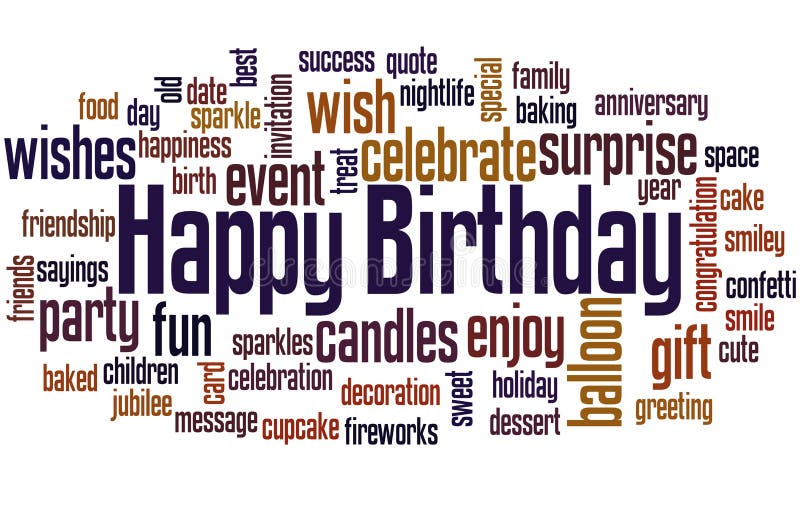 Happy Birthday Word Cloud Concept Stock Illustrations – 1,194 Happy ...
