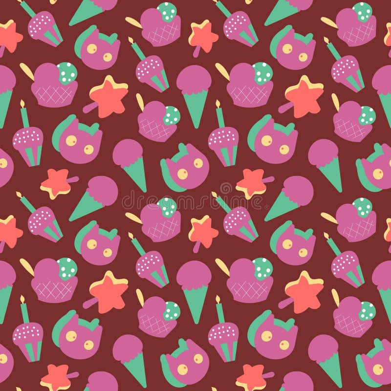 Happy Birthday Wrapping Paper Seamless Pattern in Vector Stock Vector ...