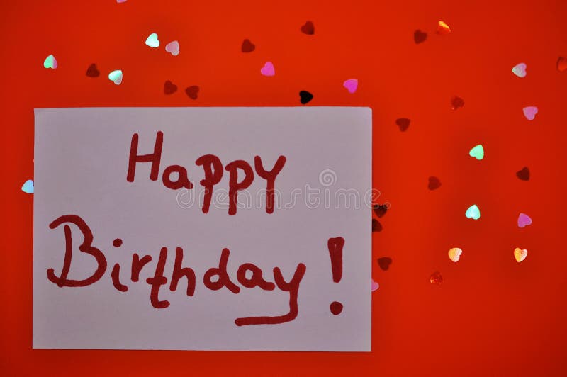 Happy birthday write stock illustration. Illustration of signage ...
