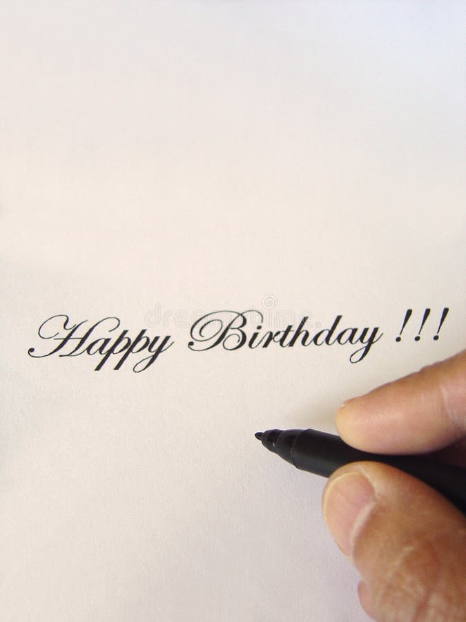 Happy birthday written stock image. Image of fancy, gold - 8828395