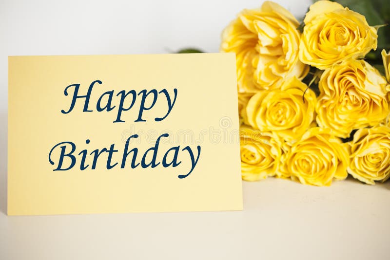 2,516 Happy Birthday Yellow Roses Images Stock Photos - Free & Royalty ...