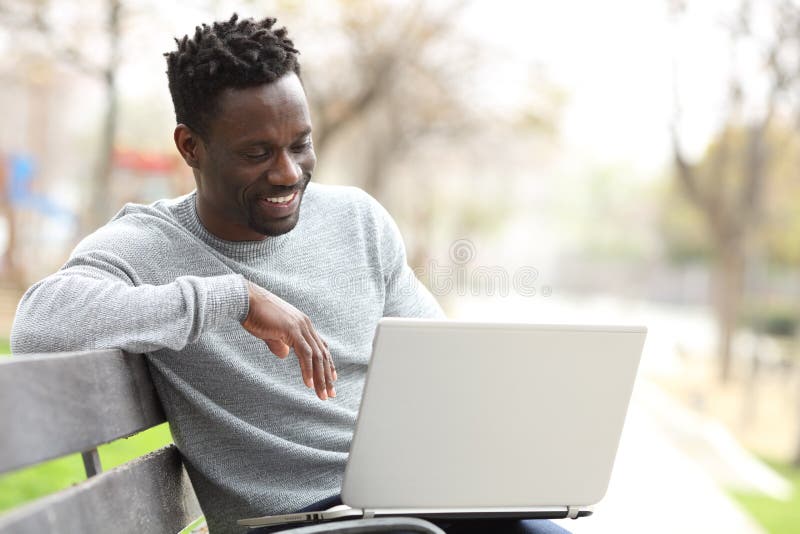 27,648 Happy Black Man Laptop Stock Photos - Free & Royalty-Free Stock ...