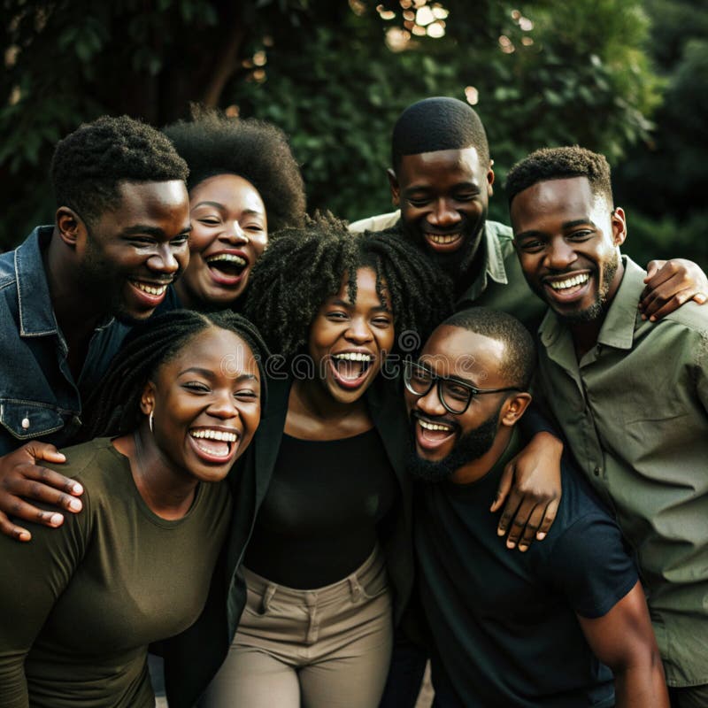 Happy black people stock illustration. Illustration of people - 331856043