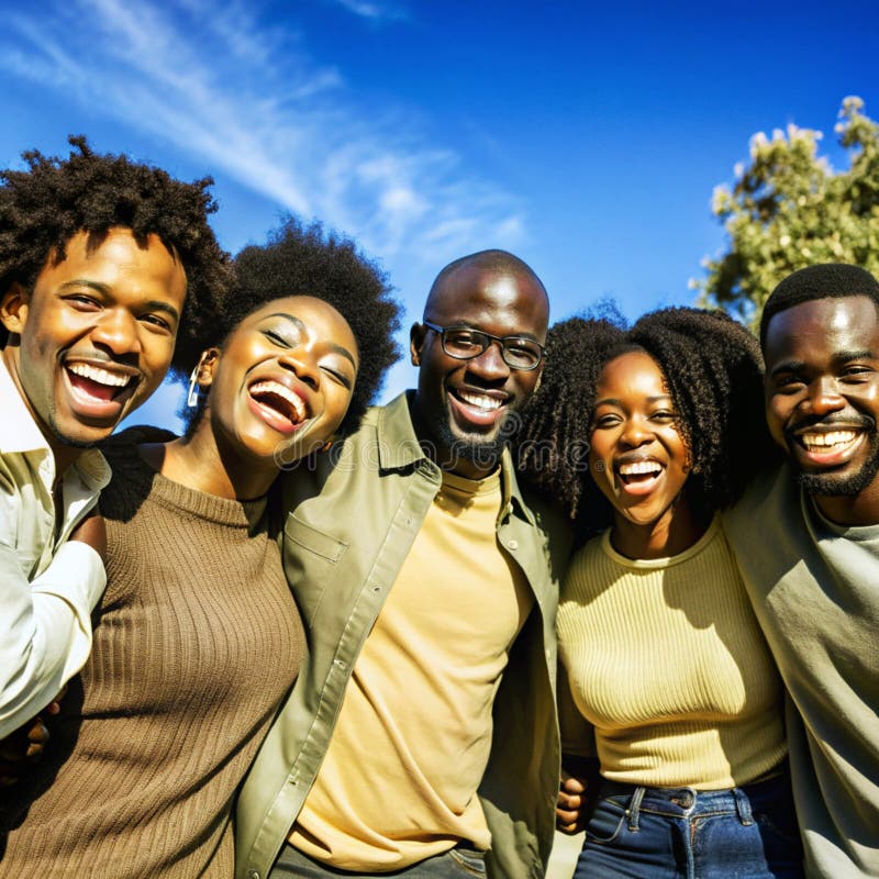 Happy black people stock illustration. Illustration of vector - 331856048