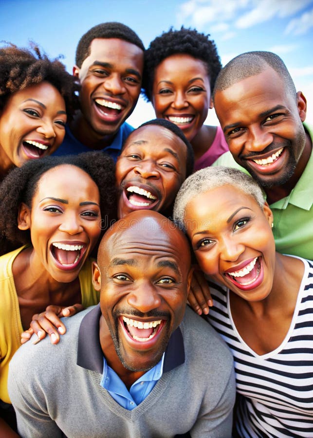 Happy black people stock illustration. Illustration of smiles - 331856068