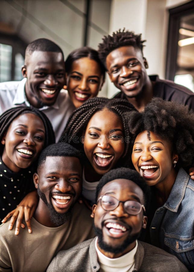 Happy black people stock illustration. Illustration of icons - 331856070