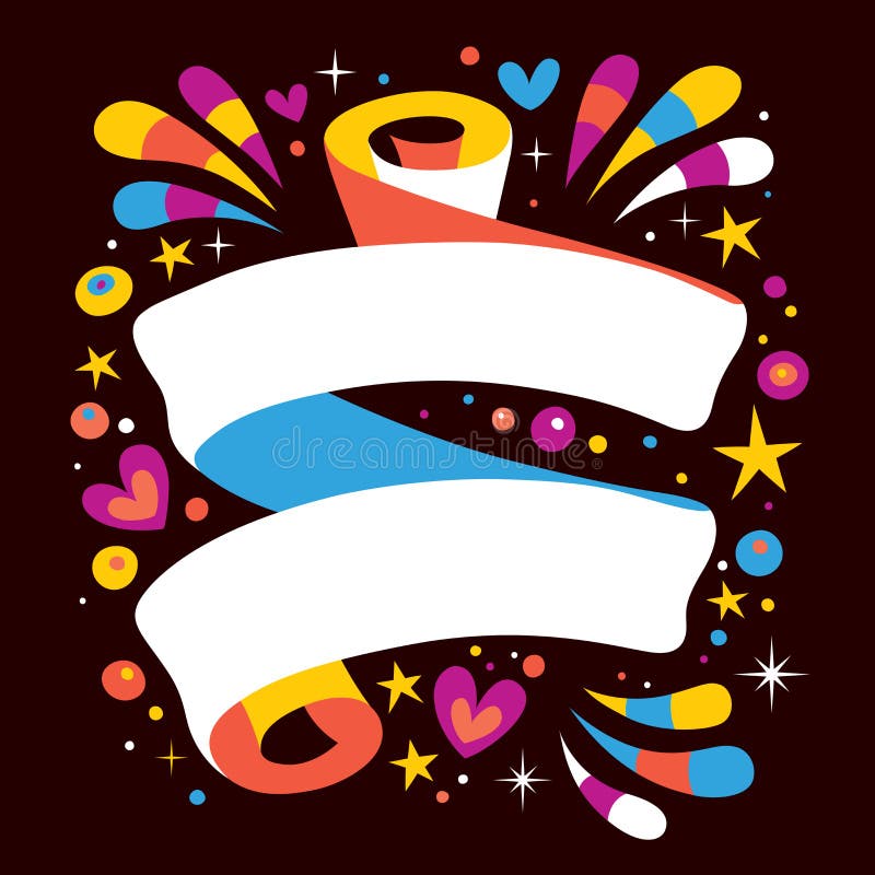 Happy blank ribbon stock vector. Illustration of ornament - 24113502