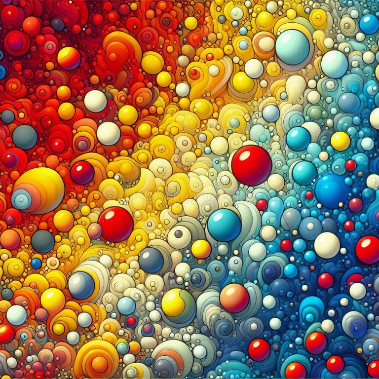 Happy Blobs a Vibrant and Colorful Blob Pattern with Red Yellow Stock Illustration ...