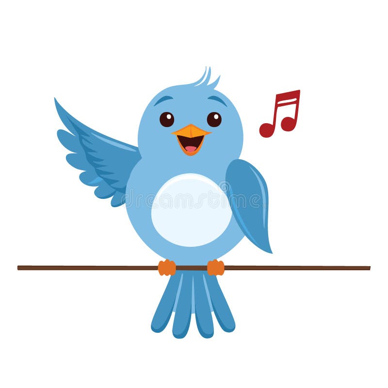 Blue Bird Singing Stock Illustrations – 1,471 Blue Bird Singing Stock ...