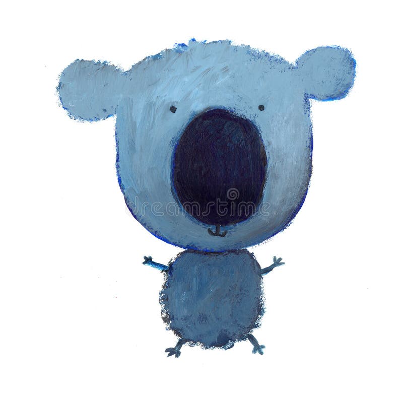 Happy blue koala stock illustration. Illustration of animal - 8844022
