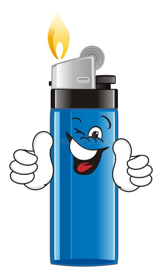 Happy lighter cartoon stock illustration. Illustration of joyful - 48180422