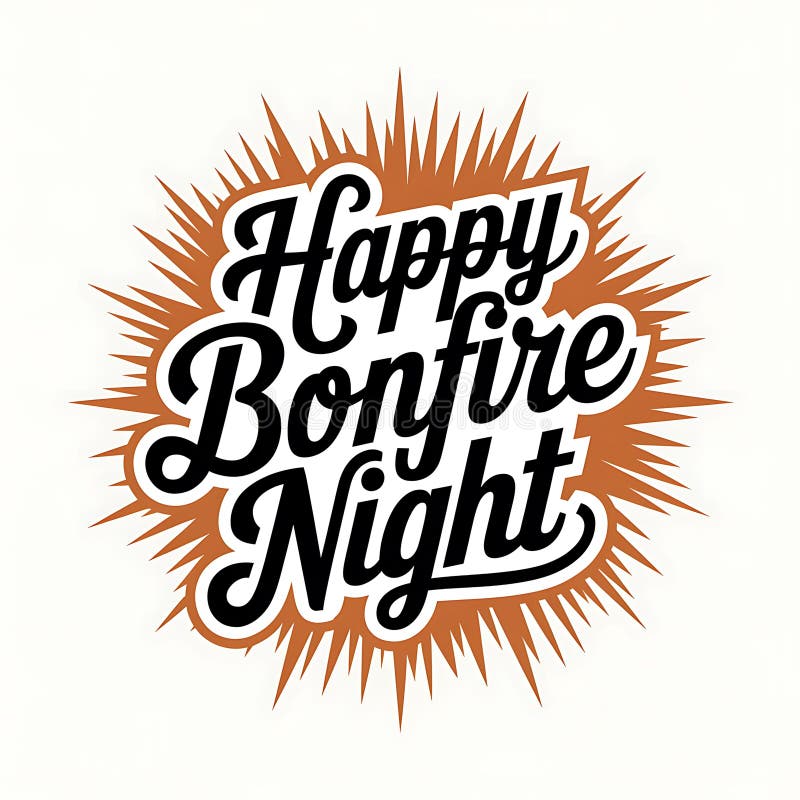 Happy Bonfire Night Festive Design Graphic Stock Illustration ...