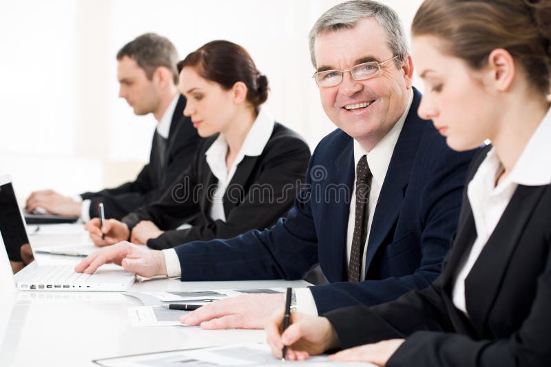 Happy boss stock image. Image of happy, expression, hand - 8866733