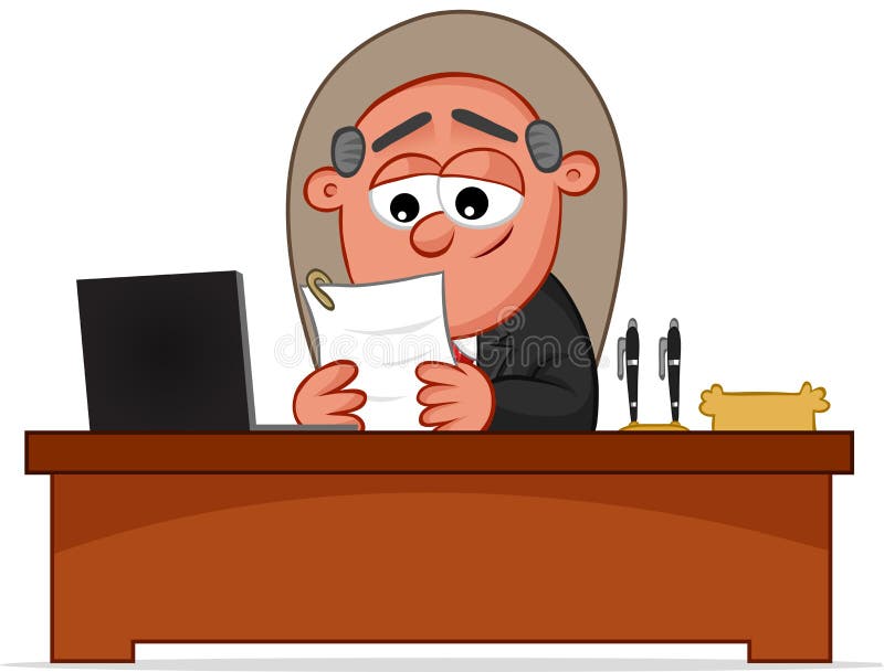 Happy Boss Man Looking stock vector. Illustration of office - 32216117
