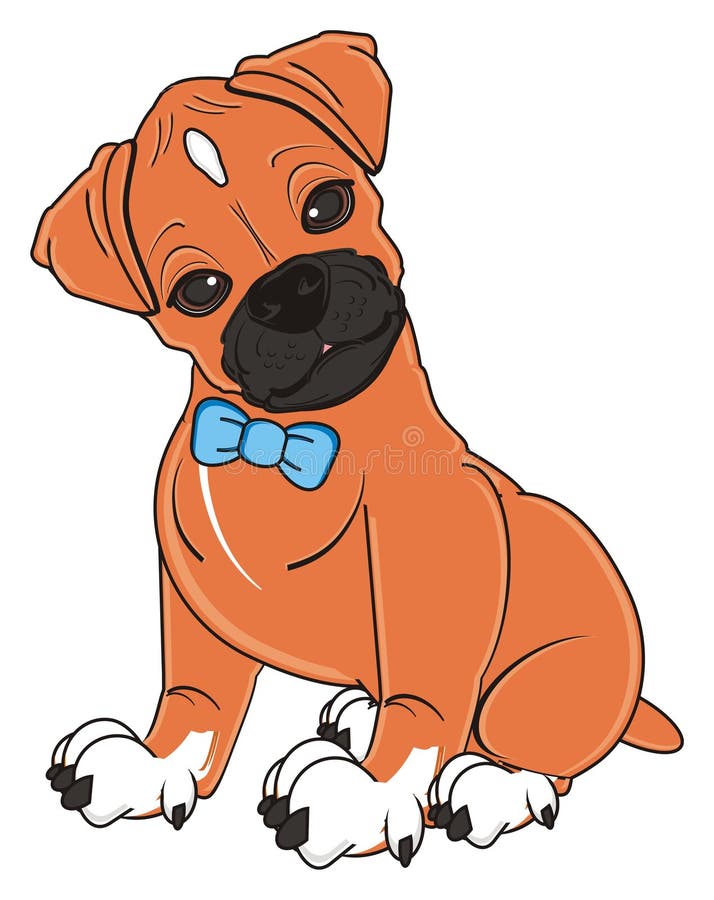 Fun Happy Boxer Monster Character Winner Stock Vector - Illustration of ...